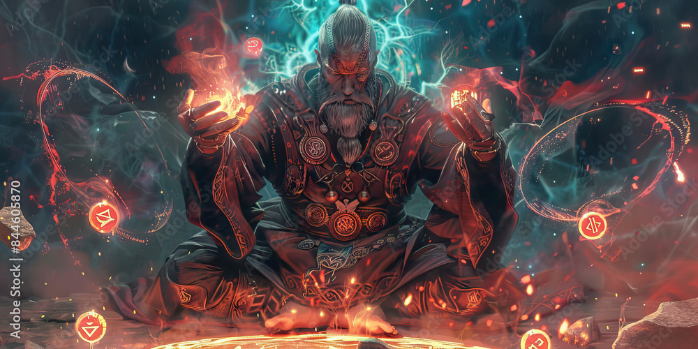 Arcane Symbols: The Wizard's Craft of Rune-Casting - An illustration ...