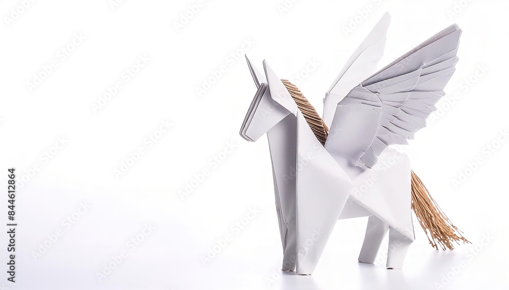 monsters cryptid mythological creature concept origami of pegasus with ...