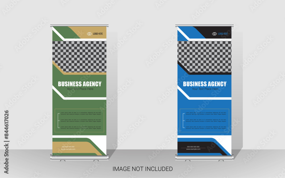 Business marketing rollup banner design and corporate and real estate ...