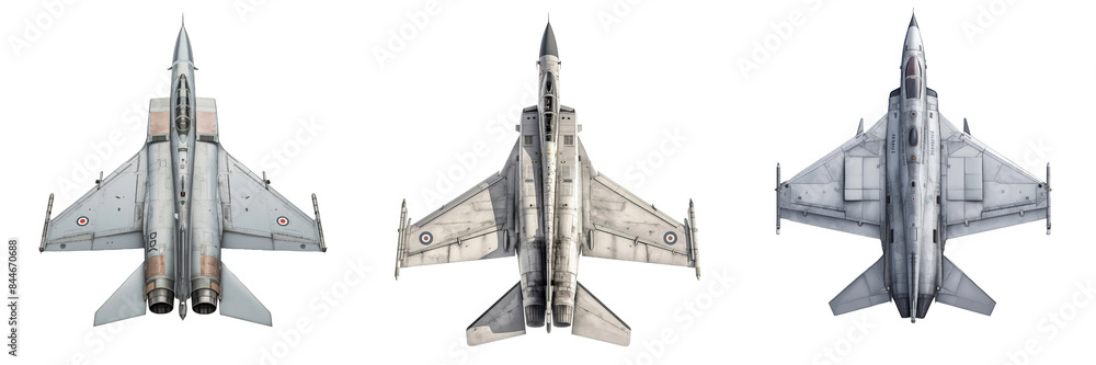 Mirage 2000 fighter jet isolated on transparent png background. Three ...