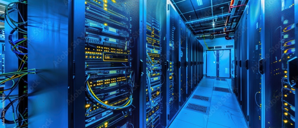 High-tech data center with Kubernetes clusters managing containerized ... High-tech data center with Kubernetes clusters managing containerized ...