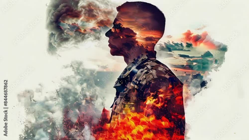 Video of soldier suffering from PTSD is shown experiencing a vivid and ...