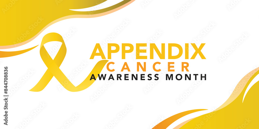 August is Appendix Cancer Awareness Month background template. Holiday ...