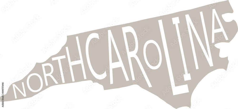 solid drawing of north carolina state map. Stock Illustration | Adobe Stock