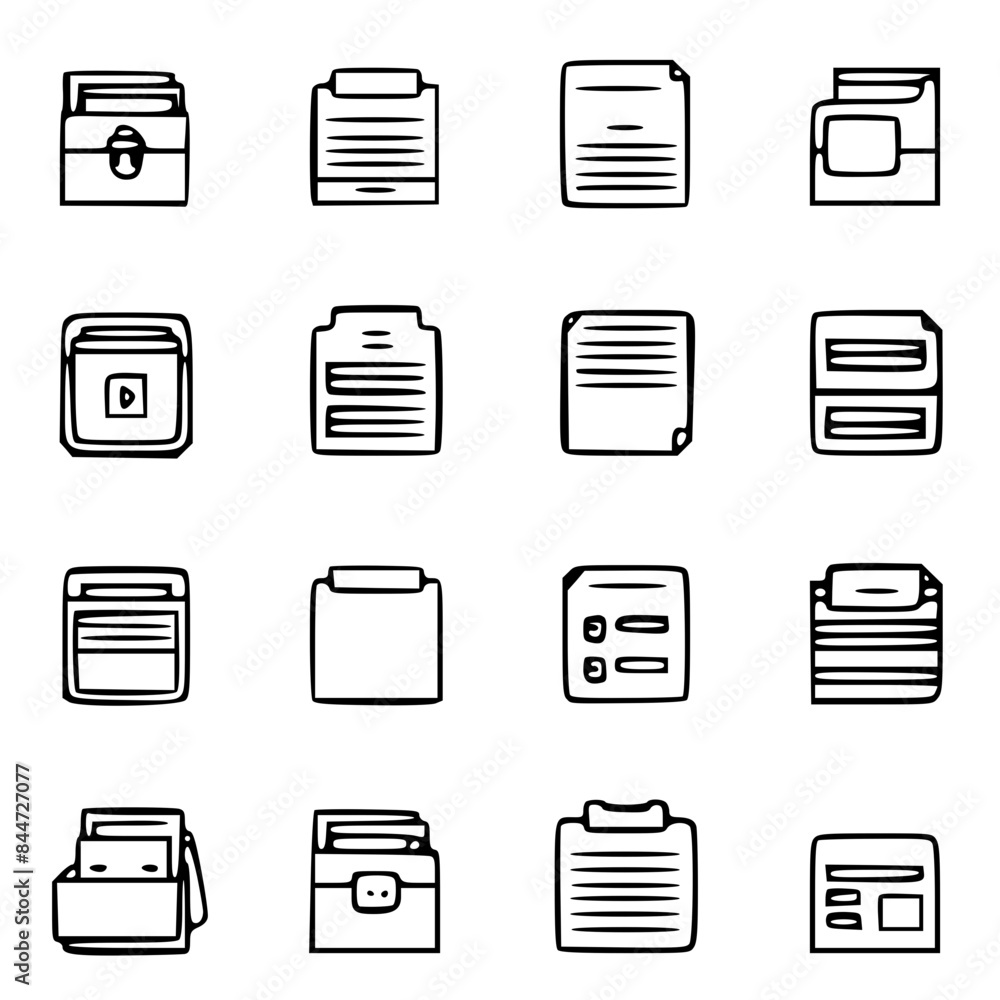 document icon, business icon, symbol icon, archive icon, contract icon ...