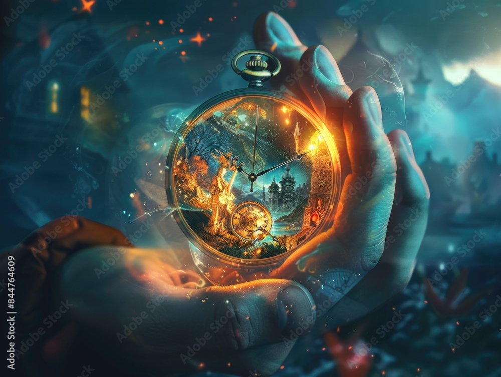 Chronicles of Time: Enchanting Journey through Ages in Glowing Pocket ...