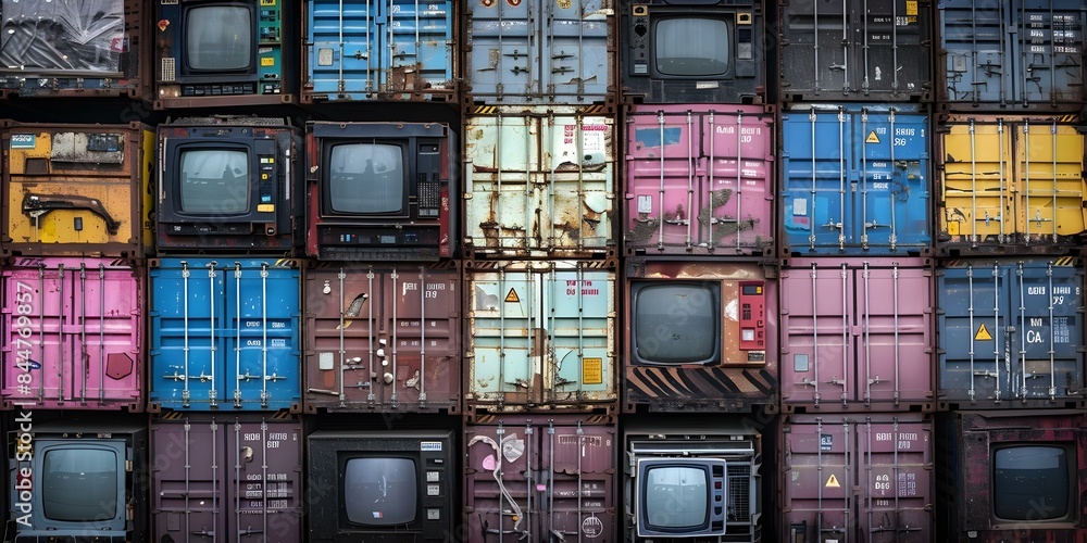 E-waste Piling Up in Cargo Containers at Recycling Hub Freight Yard ...