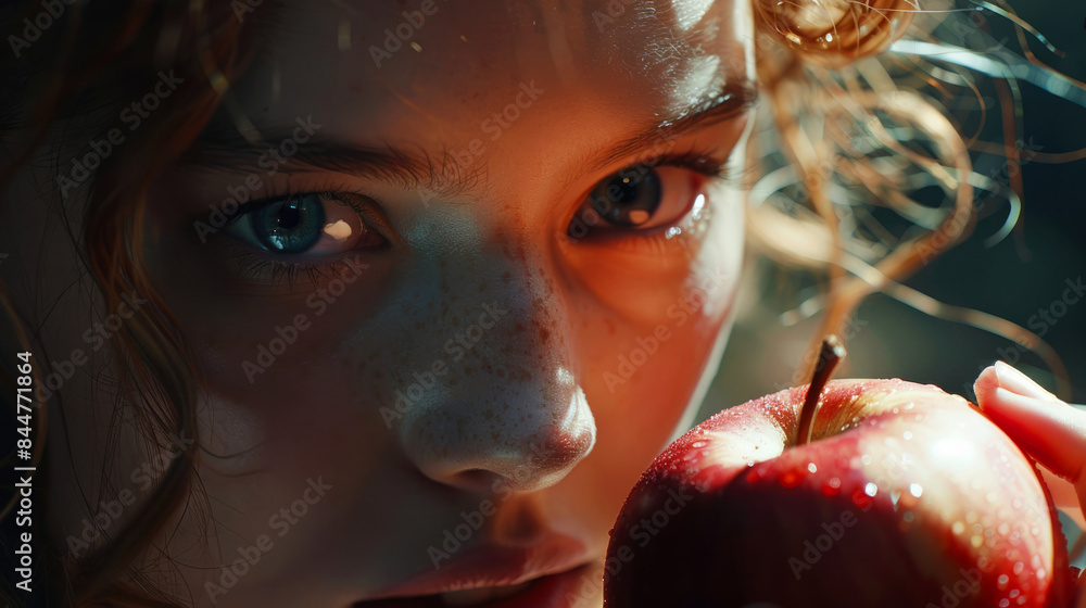 Bible. Old Testament. Creation. Genesis. Eve looked at the apple. It ...