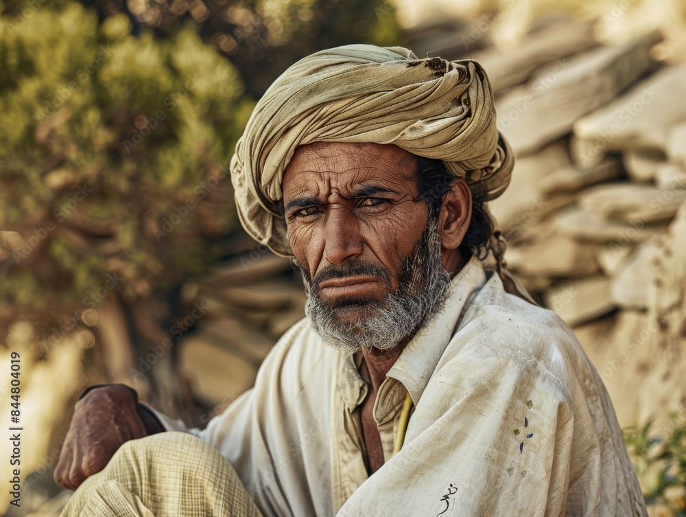 Man dark skin wearing skinny old man with beard, full body short, old ...