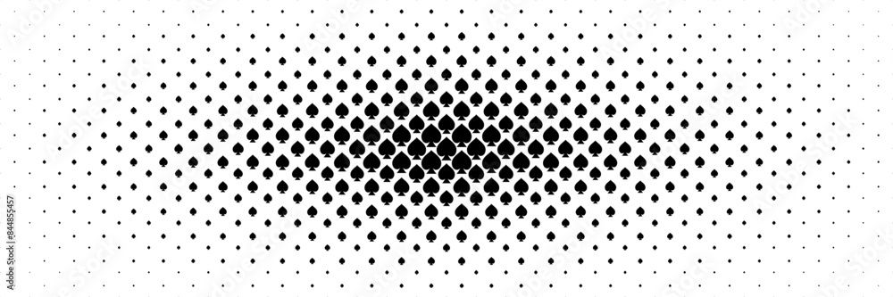 horizontal black spades spreading from center design for pattern and ...