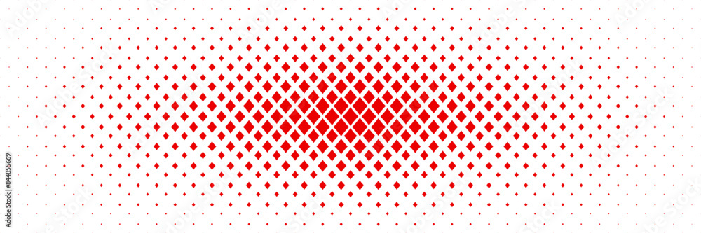 horizontal red diamond shape quadrangle spreading from center design ...