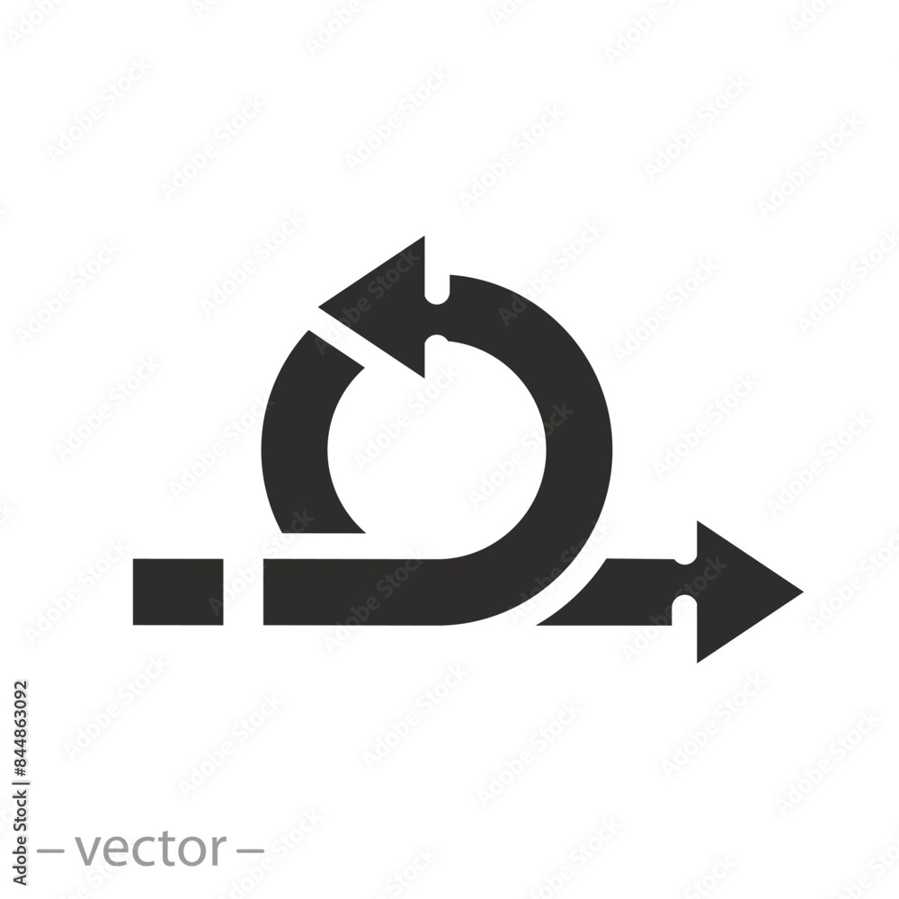 flexible methodology work icon, agile cycle, concept management ...