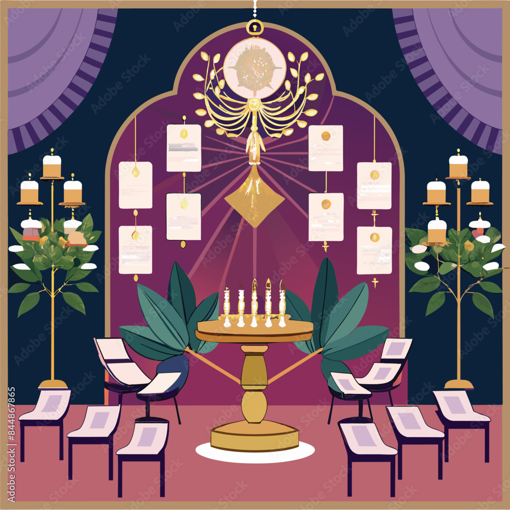 A chic and modern seating chart layout for a luxurious wedding ceremony ...