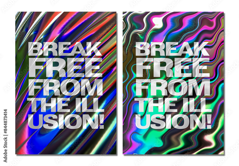 Colorful Motivation Quote Poster Layout Design Concept Stock Template ...