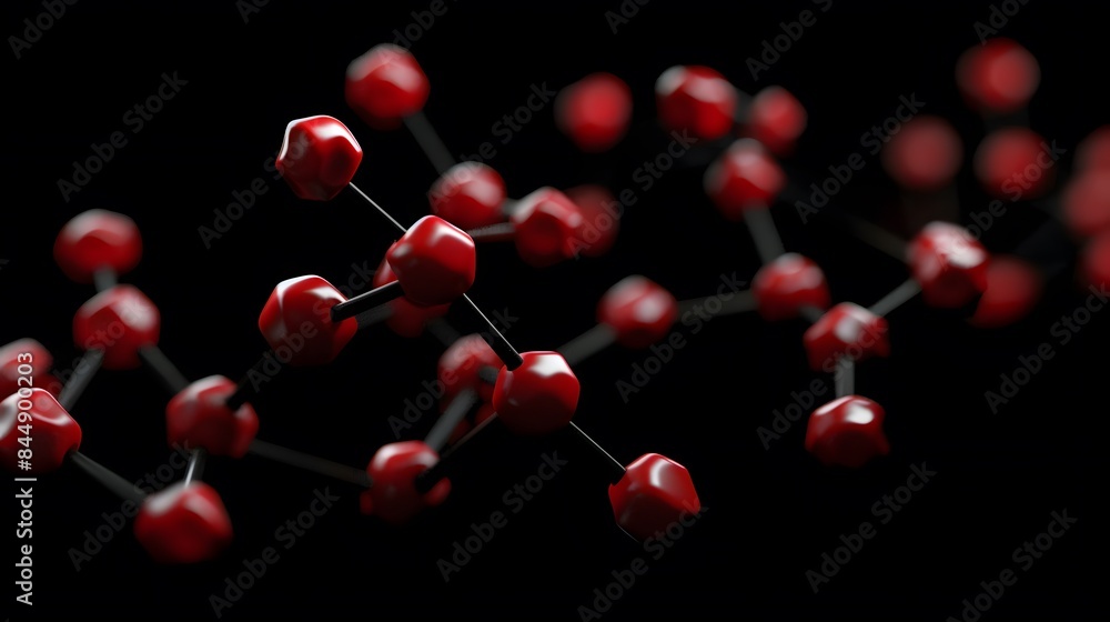 a high-definition, realistic image showcasing the chemical structure of ...