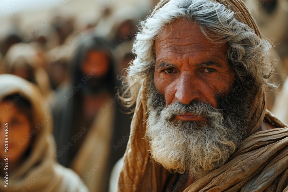 Moses' Biblical Journey: Leading Israelites through Sinai Desert to ...