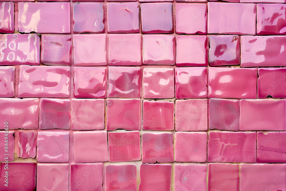 Pink tile wall chequeen background bathroom floor texture. Ceramic wall ...