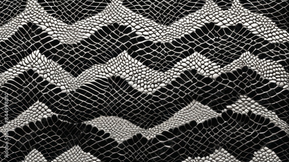 Grey and black python, snake or reptile skin background. King snake ...