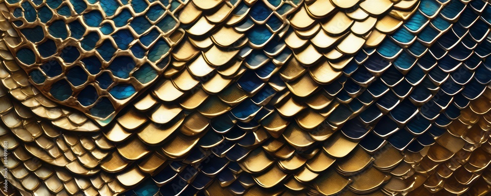 Fotografia do Stock: Gold and black python, snake or reptile skin ...