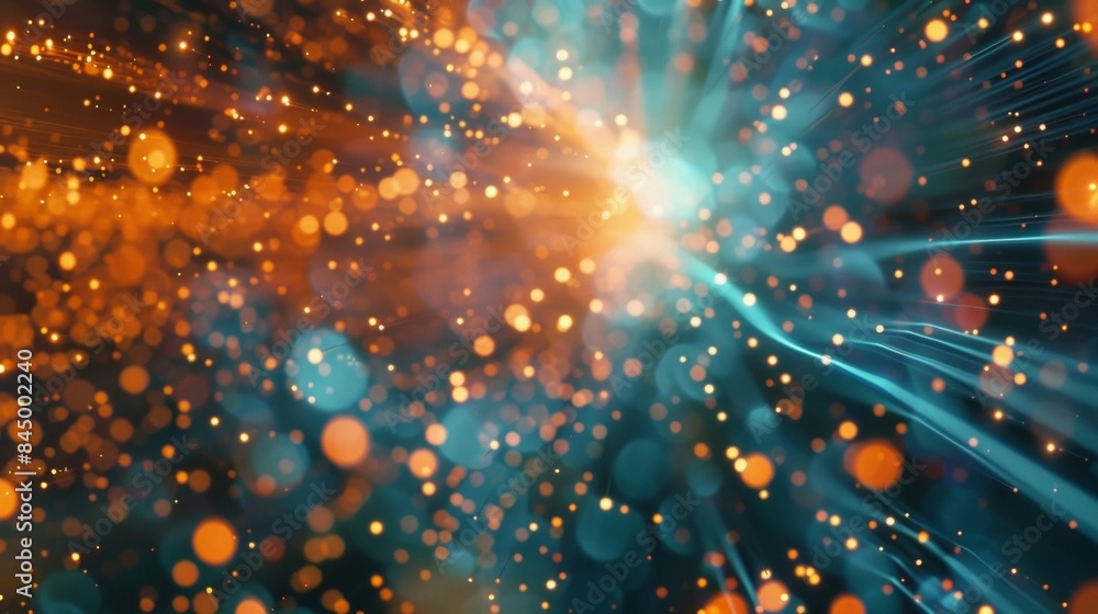 Soft blurred beams of light intersect and overlap in a mesmerizing ...