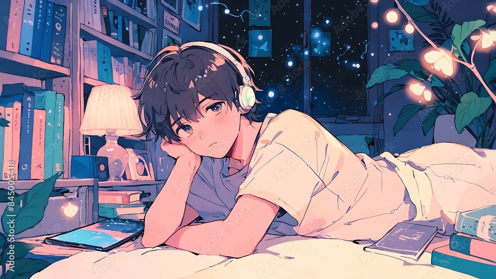 Lo-fi sad boy concept image for thumbnails, social media and wallpapers ...