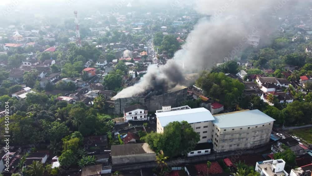 Fire man smoke, fire, pollution, factory, industry, steam, sky, burning ...