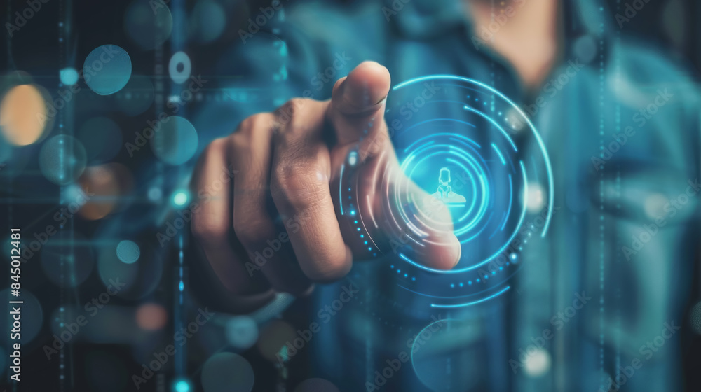 Authentication Monitoring Concept Closeup Realistic - A microstock ...