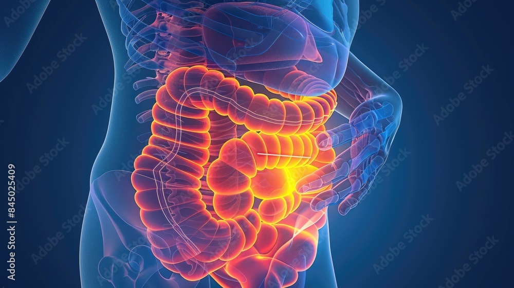 Stomach Pain Diagram A comprehensive medical diagram illuminates the ...