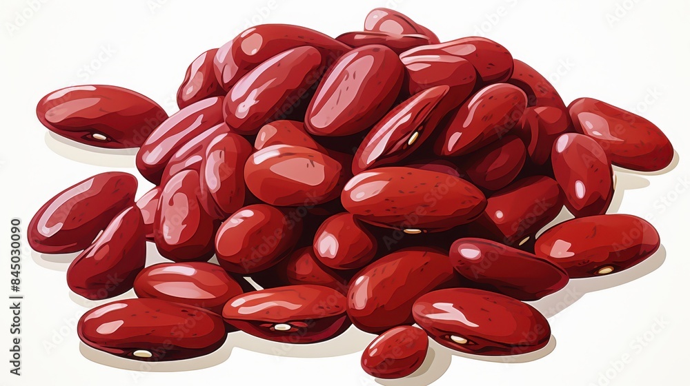 Kidney beans clipart, isolated on white background Stock Illustration ...