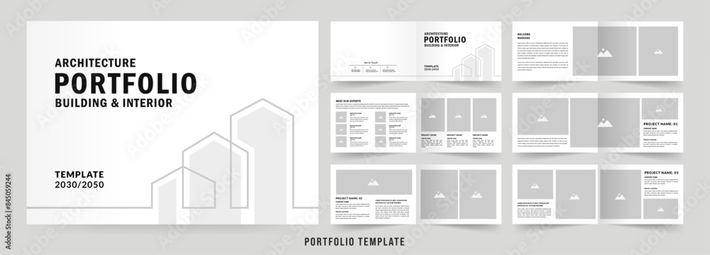 Landscape architecture portfolio template or Portfolio layout design ...