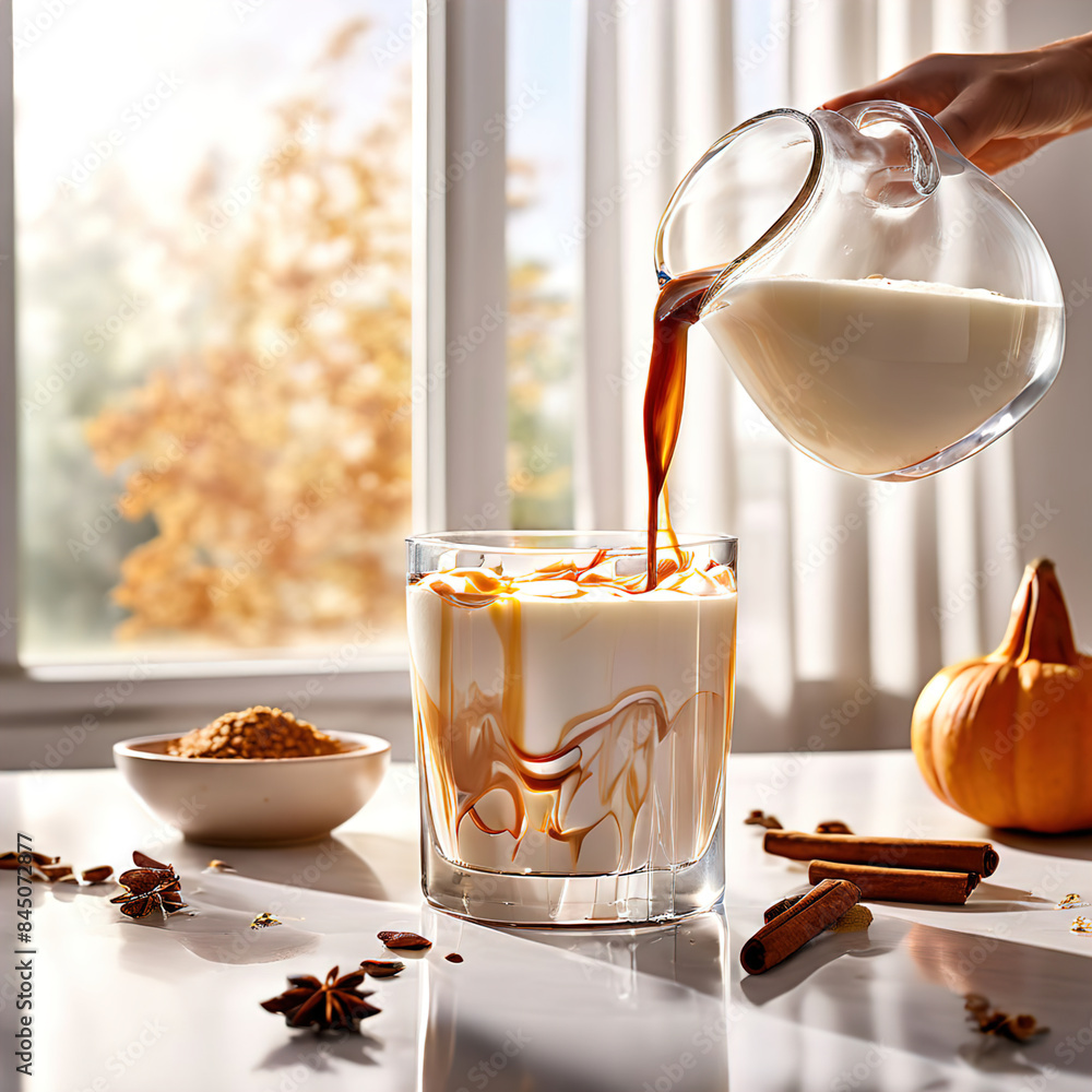 Iced coffee splash isolated on transparent background, delicious iced latte coffee drink ...