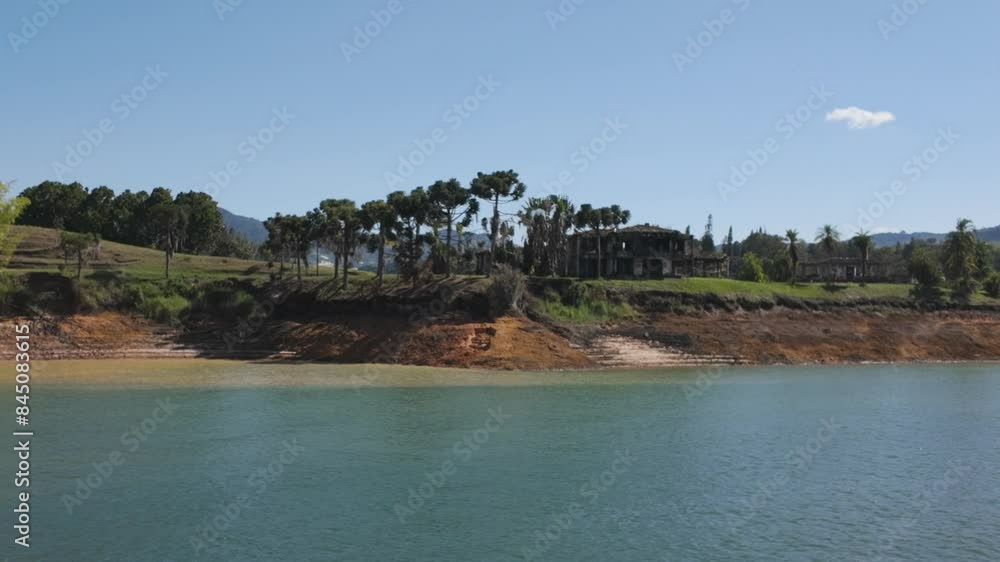 Ruined mansion of Pablo Escobar 'La Manuela,' located by lake in ...
