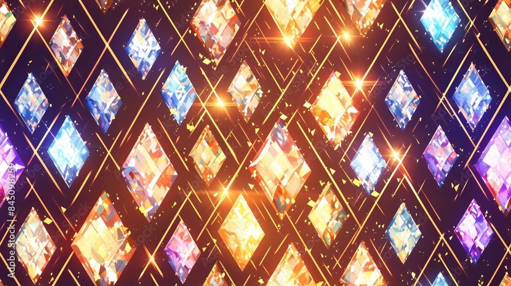 Diamond Grids - Diamonds arranged in a grid. Amazing seamless ...