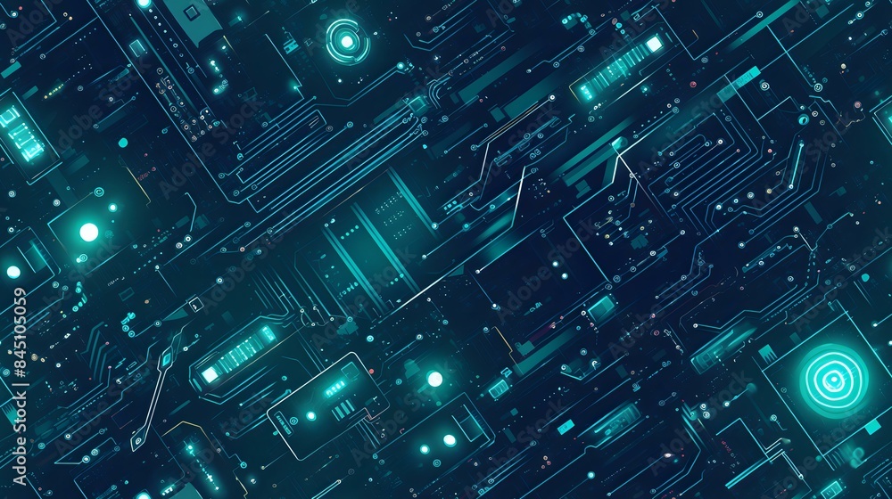 Tech circuit - circuit-like patterns repeating seamless. Amazing ...