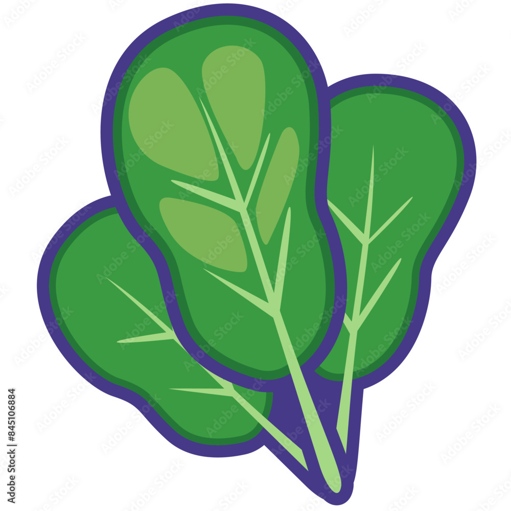 Mustard green pak coy vegetable vector illustration, cartoon vegetables ...