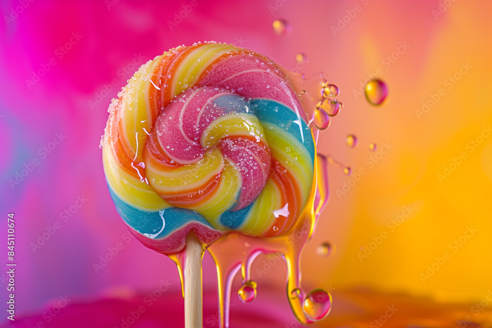 Capture the essence of a sugary meltdown with this vibrant background ...
