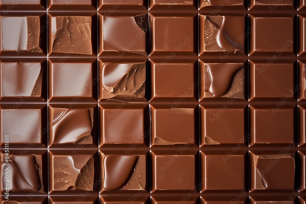 Seamless photo texture of tiled milk chocolate bar surface. Close up ...