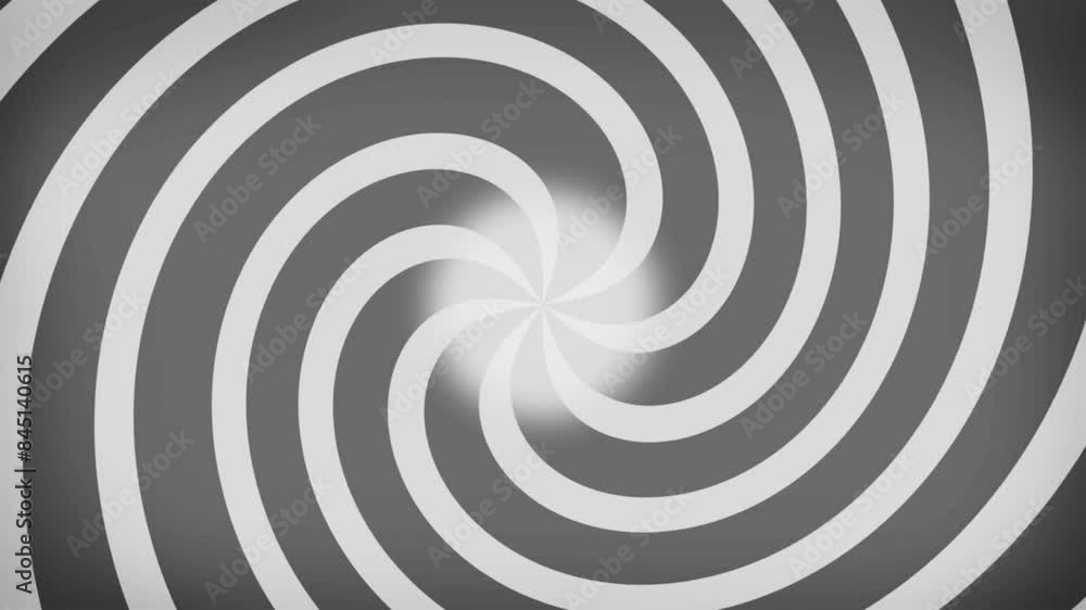 Spiral twirling 2D shape line animation optical illusion hypnotic ...