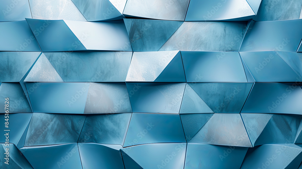 Abstract, Blue, Geometric Background with Triangles, Polygons, Modern ...