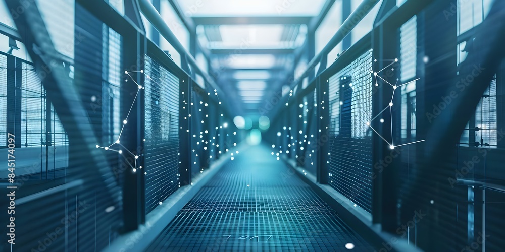 A visual bridge connecting data silos for system communication and integration. Concept Data ...