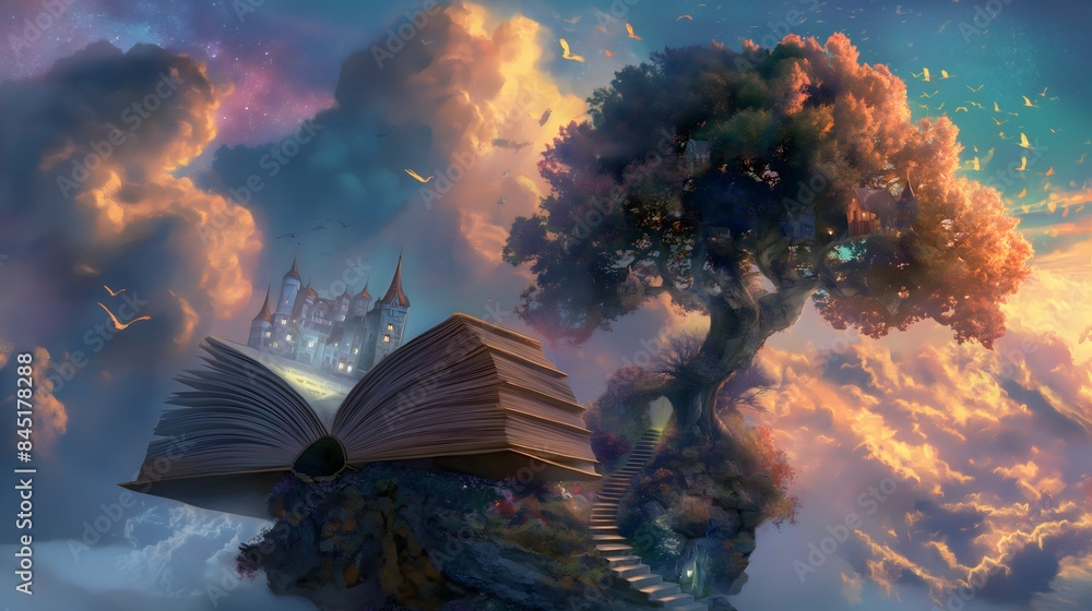 3. Imagine an enchanting glimpse into the boundless depths of a book's ...