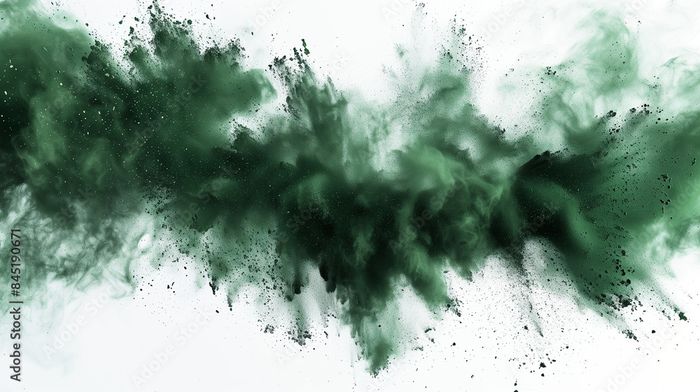 Green Powder Explosion. A dynamic and vibrant image showcasing a ...