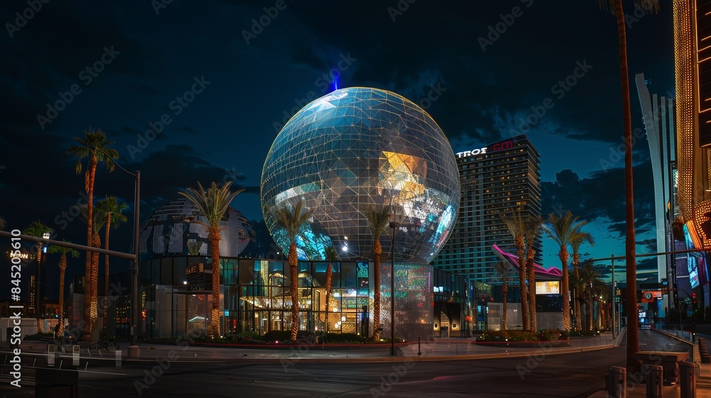 In Las Vegas, Nevada, the MSG Sphere lights up the skyline on August 25 ...