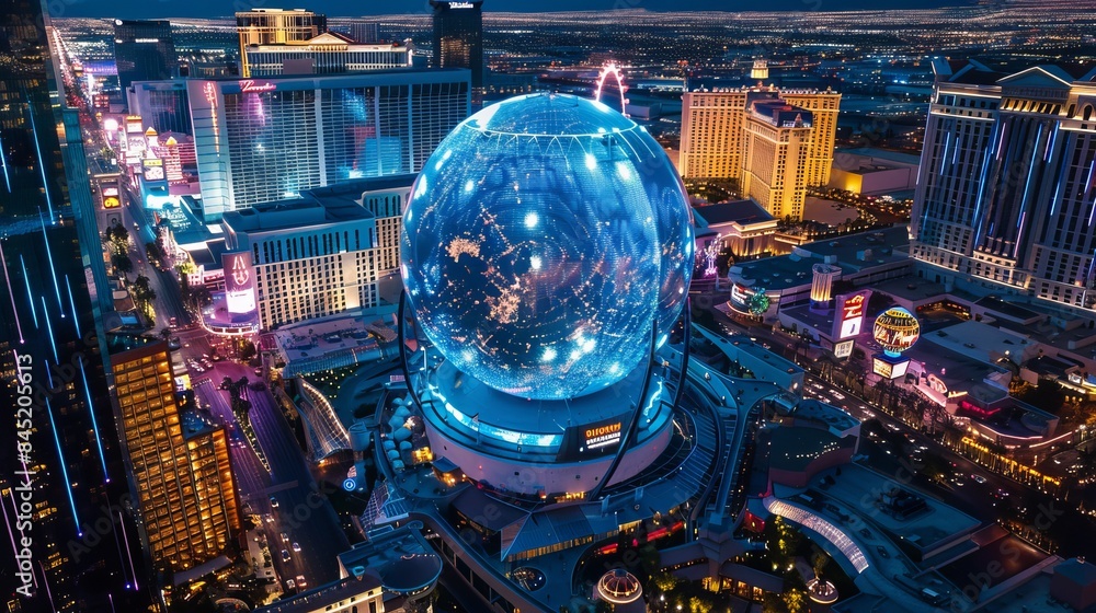 In Las Vegas, Nevada, the MSG Sphere lights up the skyline on August 25 ...