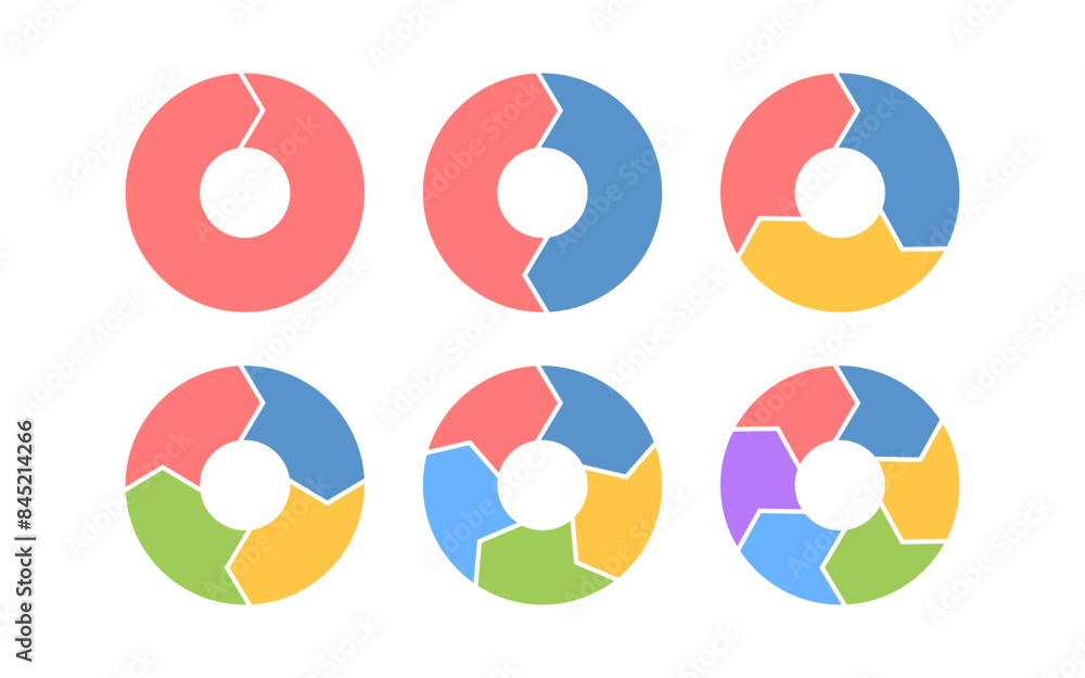 Rotation arrows in circular motion. Color circle arrow combinations ...