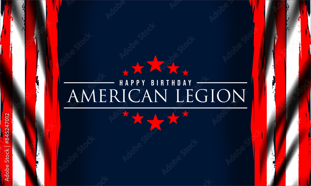 Happy Birthday American Legion Background Vector Illustration , Thank ...