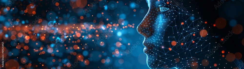 Magazine style illustration of a machine learning process featuring artificial intelligence ...