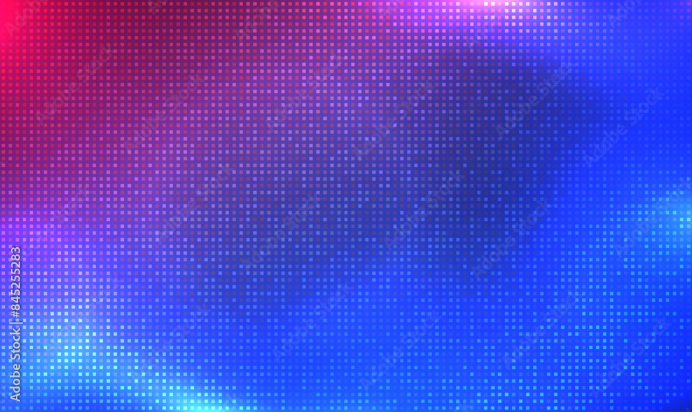 Led screen light background with pixel pattern. Digital TV display. LCD ...