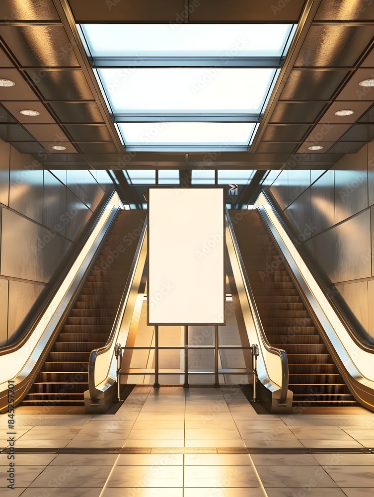 Mock up Poster media template Ads display in NYC Train Subway Station ...