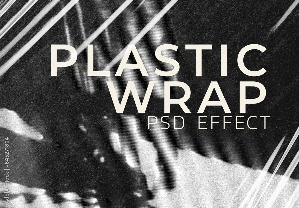 Plastic Wrap Photo Effect Design Stock Template | Adobe Stock